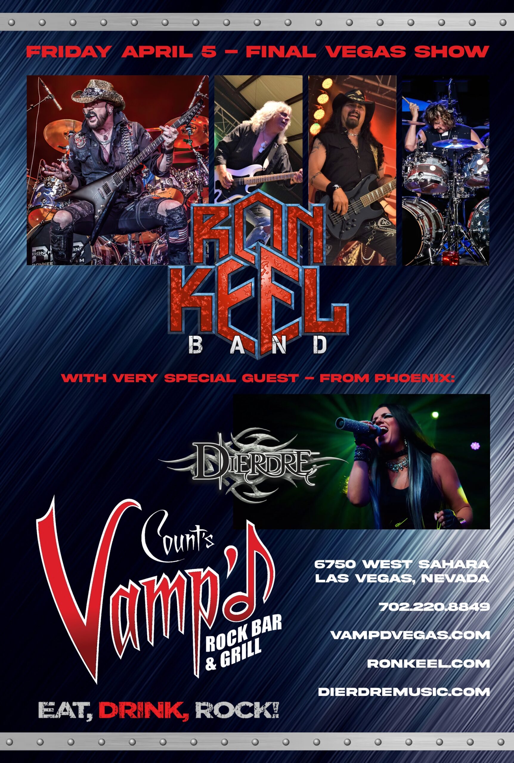 Upcoming Shows - Count's Vamp'd - Eat, Drink, Rock! - Las Vegas, Nevada